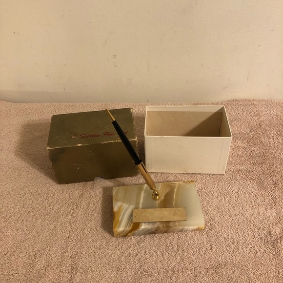 Scottco | Office | Vintage Marble Scottco Pen Set In Box | Poshmark